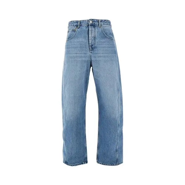 Jacquemus Mirada Wide Leg Denim Pants - Blue