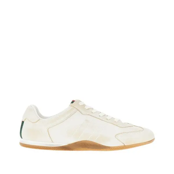 Gucci Shift Leather Sneakers - White