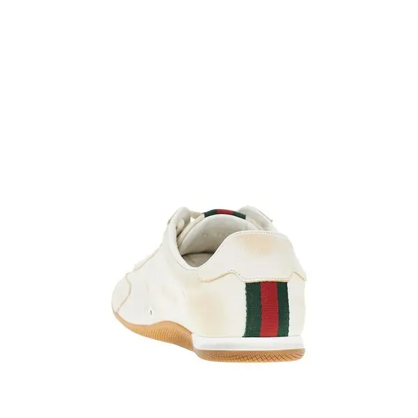 Gucci Shift Leather Sneakers - White