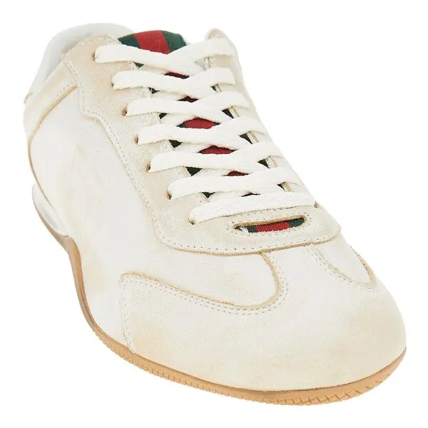 Gucci Shift Leather Sneakers - White
