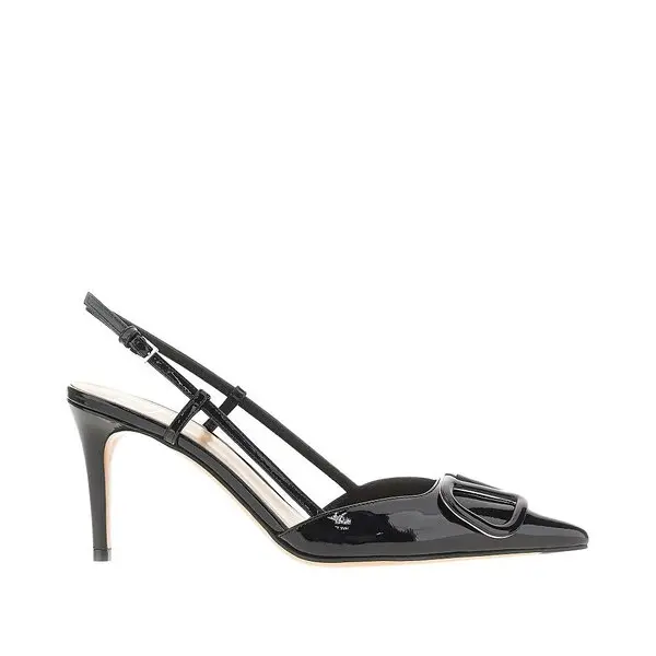 Valentino Garavani Patent Leather Slingback Pumps - Black