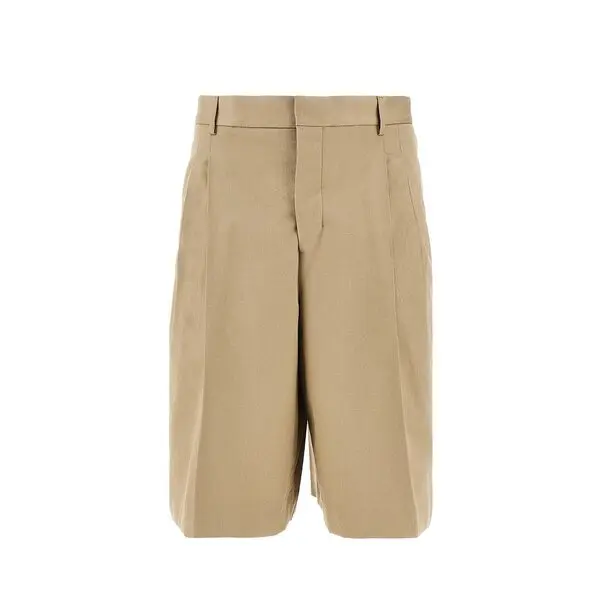 AMI Paris Cotton Gabardine Shorts With Darts