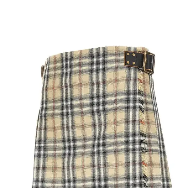 Burberry Check Wool Mini Skirt