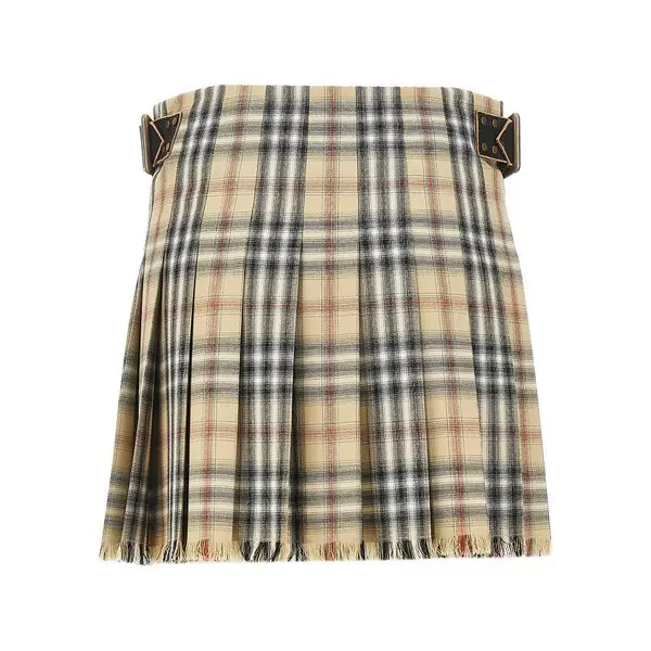 Burberry Check Wool Mini Skirt