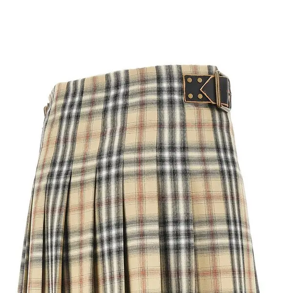 Burberry Check Wool Mini Skirt