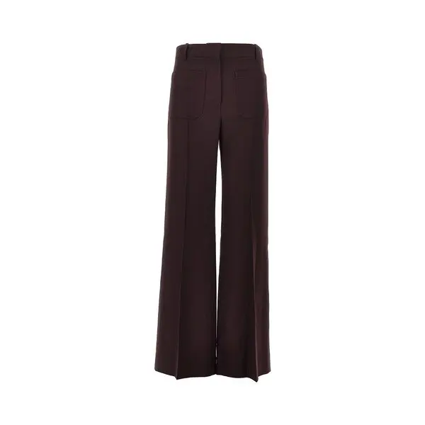 Victoria Beckham Alina' Wool Flannel Pants - Red