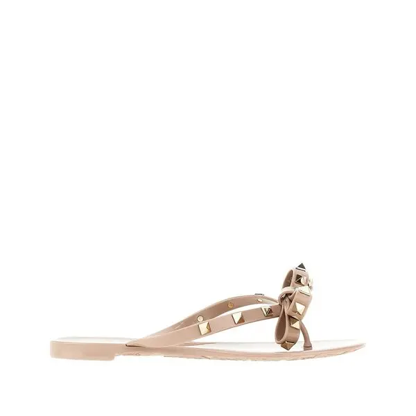 Valentino Garavani Rockstud' Rubber Thong Slides - Pink