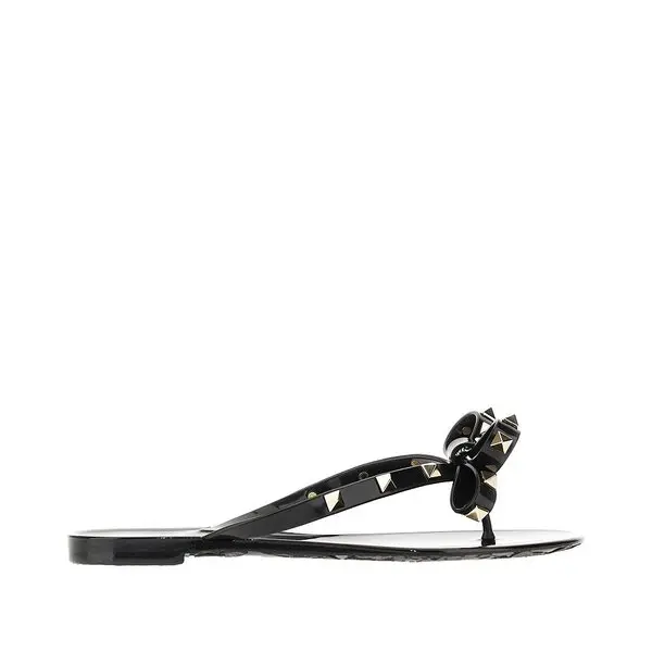 Valentino Garavani Rockstud Rubber Thong Slides - Pink