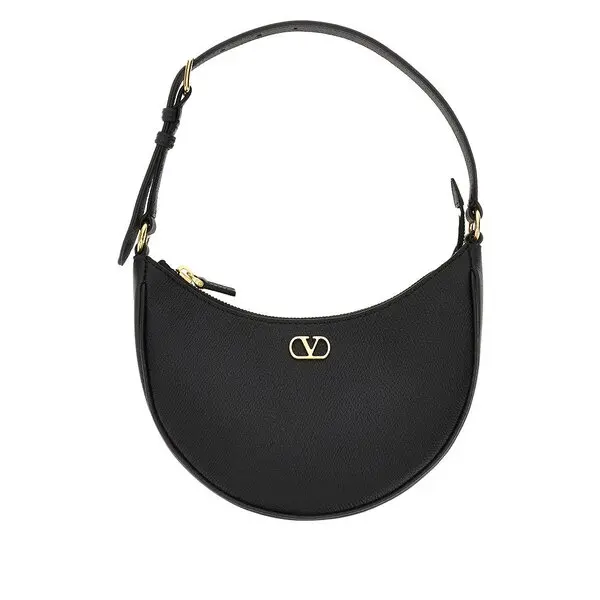 Valentino Garavani Vlogo Signature Mini Hobo Bag - Black