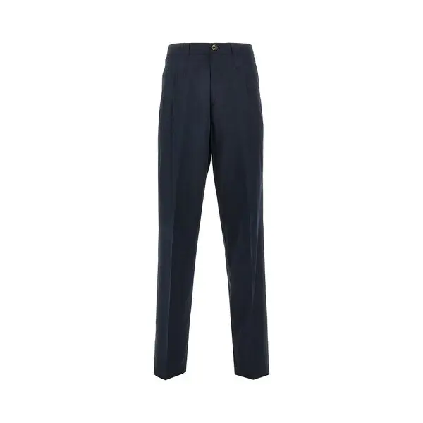 Brunello Cucinelli Cotton Pants With Dart - Blue
