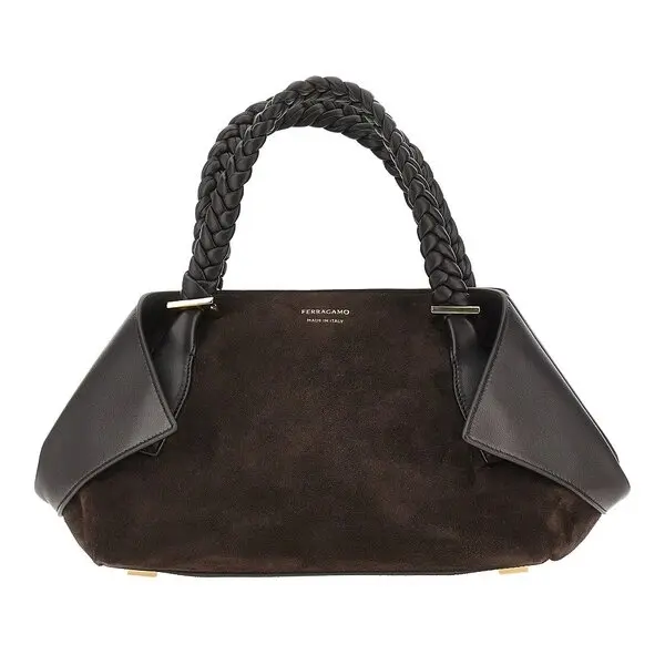 FERRAGAMO Leather Hand Bag With Logo