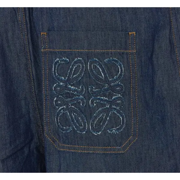 Loewe Anagram Logo Drawstring Denim Pants