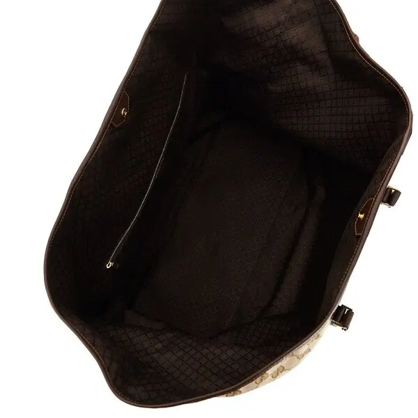 Gucci Gg Fabric Bag With Web Ribbon