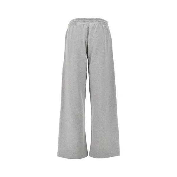 Burberry Wide Leg Sweatpants With Check Detail