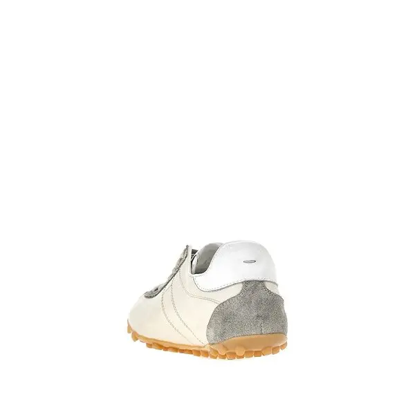 MAISON MARGIELA Leather And Suede Sneakers With Vintage Effect - Cream