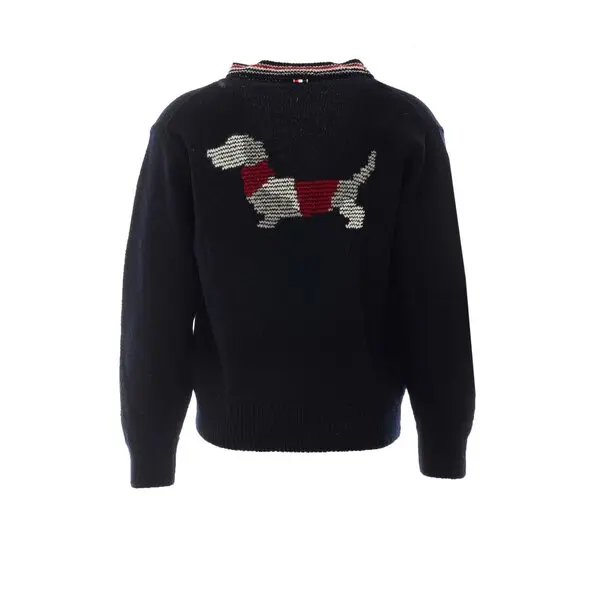 Thom Browne Donegal Intarsia Hector Patchwork Cardigan