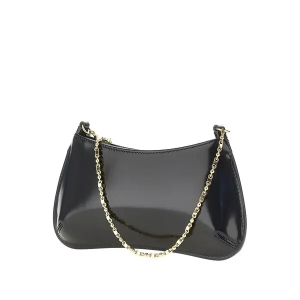 Jacquemus Small 'bisou Chaine' Leather Bag - Black