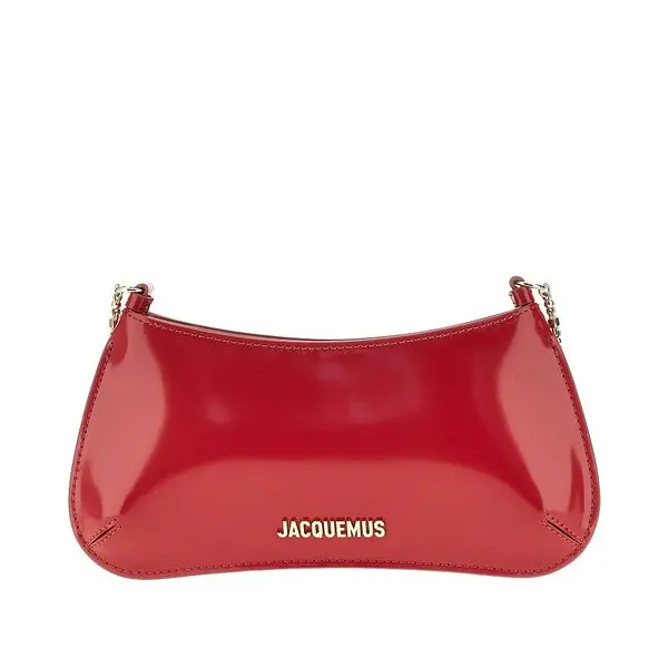 Jacquemus Small 'bisou Chaine' Leather Bag - Red