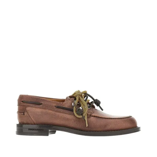 Dsquared2 Cottage' Leather Boat Shoes - Brown
