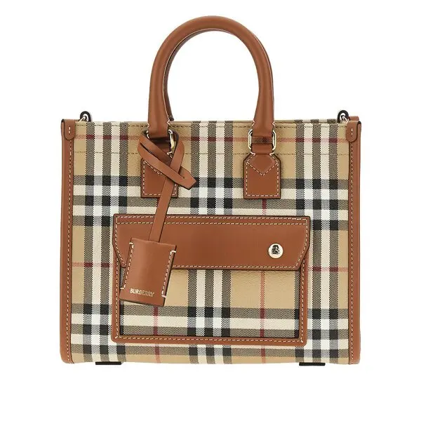 Burberry Mini Freya Tote Bag - Cream