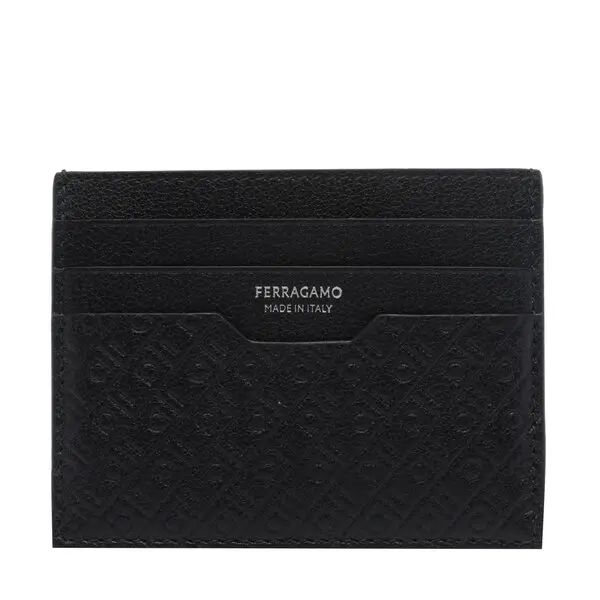 FERRAGAMO Monogram Cards Holder - Black