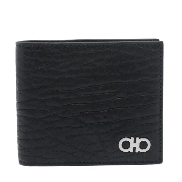 FERRAGAMO Gancini Bifold Wallet - Black