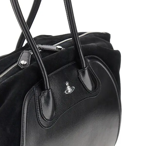 VIVIENNE WESTWOOD Shirley Holdall Leather And Suede Bag