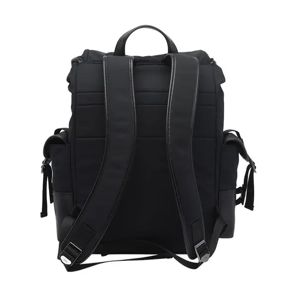 TOD'S Medium Leather And Fabric Backpack With Logo
