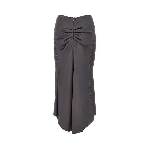 Victoria Beckham Crepe Back Satin Midi Skirt