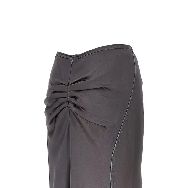 Victoria Beckham Crepe Back Satin Midi Skirt