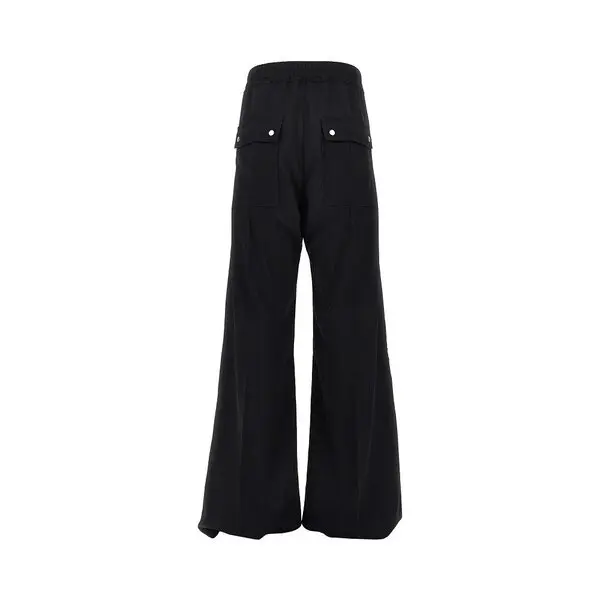 Rick Owens Wool Canvas Wide Bela Pants