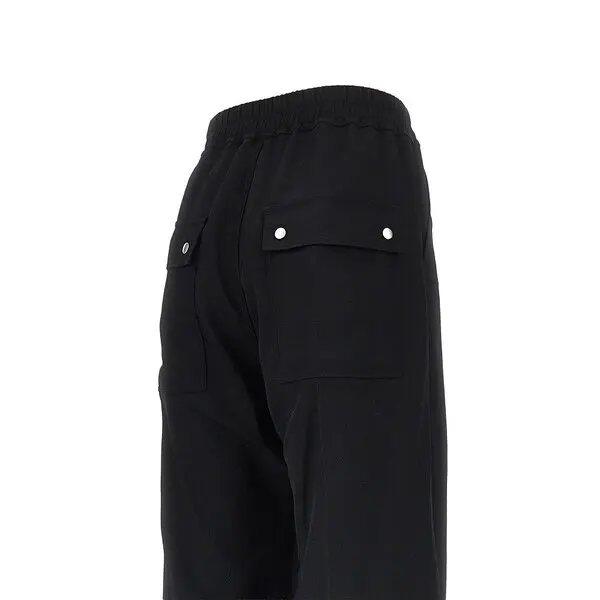 Rick Owens Wool Canvas Wide Bela Pants
