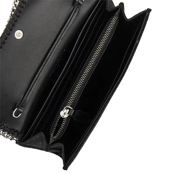 Stella McCartney Wallet With Falabella Shoulder Strap - Black