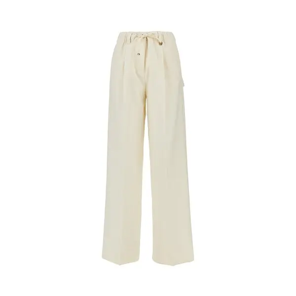 Moncler Wool Gabardine Pants With Drawstring