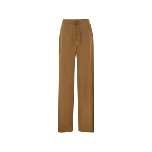 Max Mara Wide-leg Virgin Wool Palazzo Pants - Brown