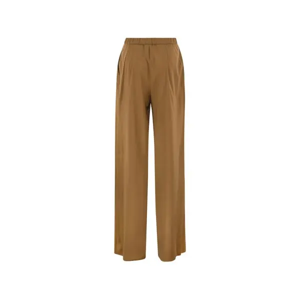 Max Mara Wide-leg Virgin Wool Palazzo Pants - Brown