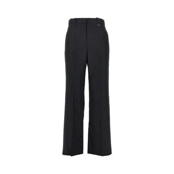 Isabel Marant Étoile Wool-blend Pinstriped Tailored Trousers - Black