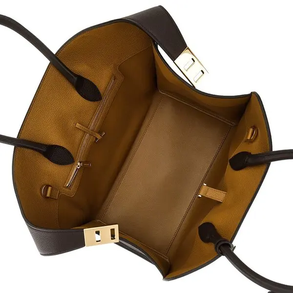 FERRAGAMO Grained Leather Bag With Gancini Buckles