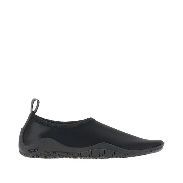 JIL SANDER Satin Flat Shoes With Rear Loop Tab - Black