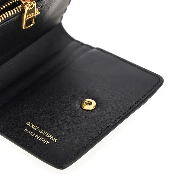 Dolce & Gabbana Leather Bi-fold Cardholder With Logo