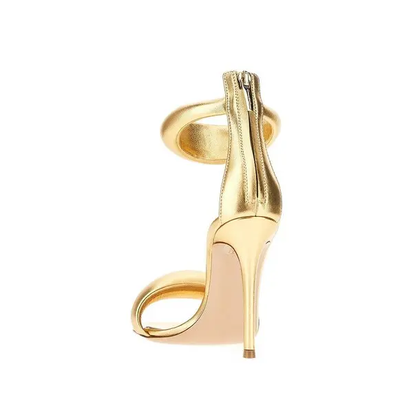 GIANVITO ROSSI Bijoux Nappa Leather Sandals - Gold