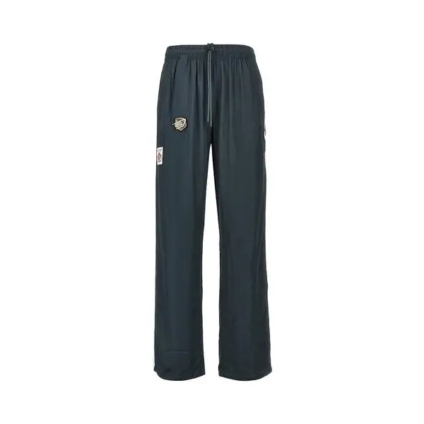 DIESEL® Satin Track Pants With Patches - Green