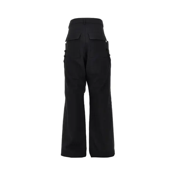 Rick Owens Wool Canvas 'stefan' Cargo Pants