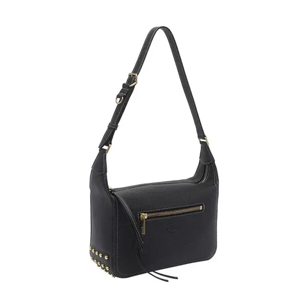 TOD'S Mini Leather Shoulder Bag With Metal Dots