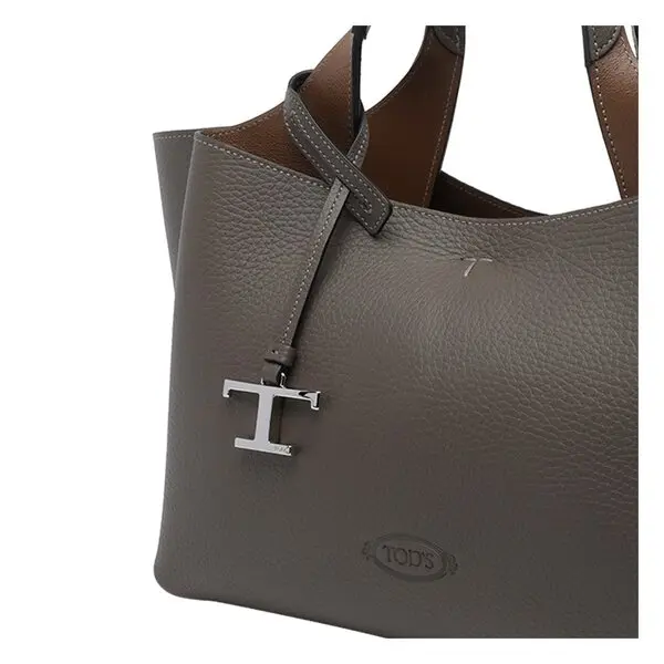 TOD'S Mini Leather Bag With T Timeless Pendant