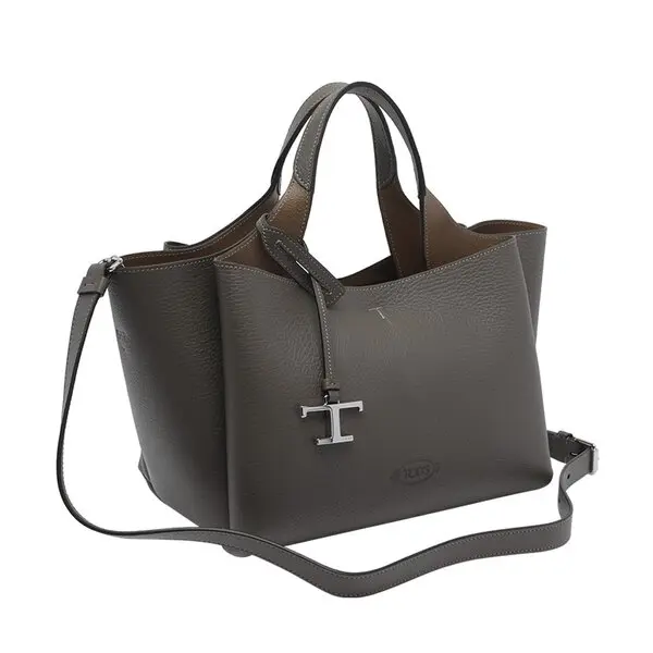 TOD'S Mini Leather Bag With T Timeless Pendant