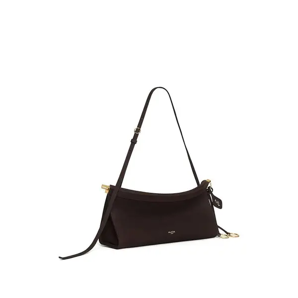 Alaïa Calf Leather Shoulder Bag With Gold-tone Hardware - Brown