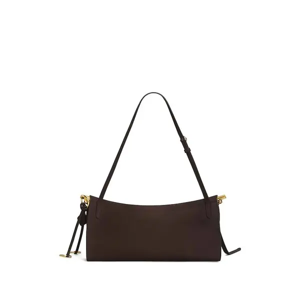 Alaïa Calf Leather Shoulder Bag With Gold-tone Hardware - Brown