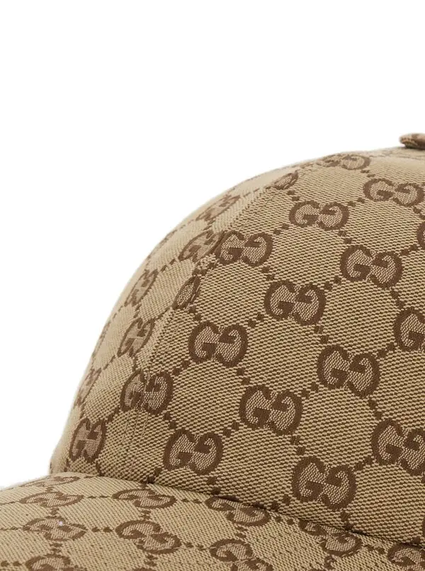 Gucci Beige Gg All-over Motif Baseball Cap - Multicolor