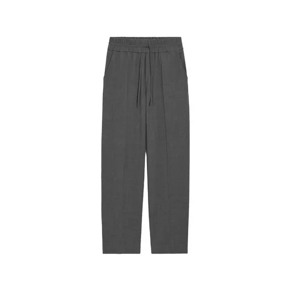 AMI Paris Grey Trousers Regular & Straight-leg Trousers - Gray